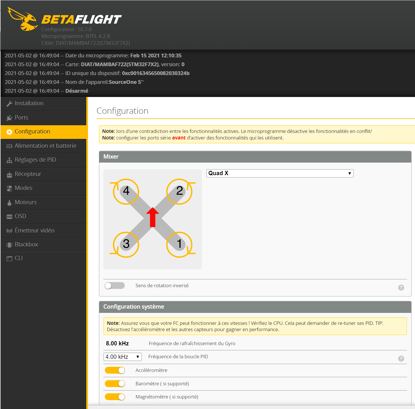 CONFIGURER LE FILTRE RPM FILTER DANS BETAFLIGHT – Domotics.fr – Le labo de Fanf